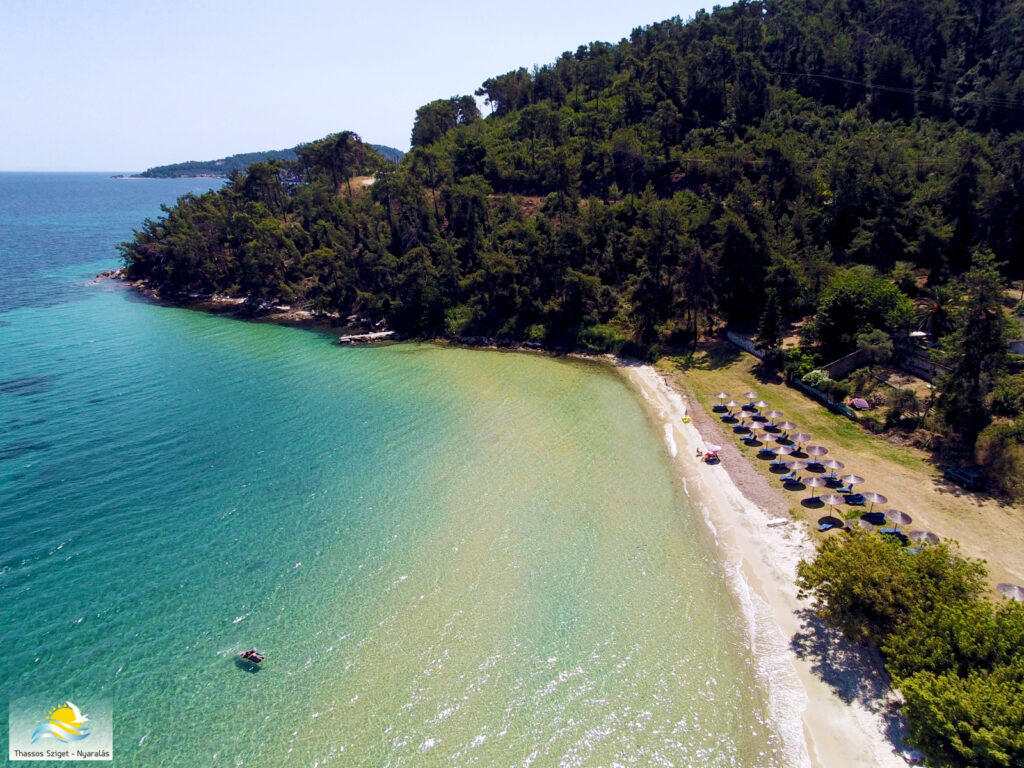 Thassos sziget tengerpartjai és üdülőfalvai