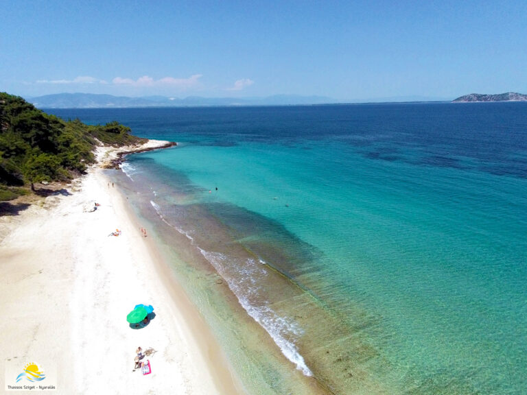 Thassos sziget tengerpartjai és üdülőfalvai